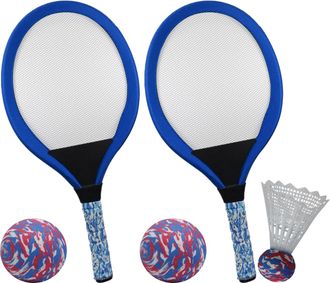 Generico Tennisschl&auml;ger f&uuml;r Jugendliche, Tennis- und Badminton-Trainingsschl&auml;ger, Lernspiel mit 2 St&uuml;ck und Volant f&uuml;r Schule und Kindergarten, f&uuml;r Anf&auml;nger, M