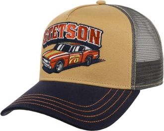 Stetson Casquette Trucker Muscle Car 75 Homme - de Baseball Mesh Snapback, avec visière, visière Printemps-été Printemps Été Automne Hiver - Taille Unique Mar