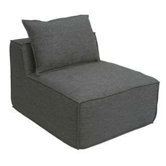 Mendler Sessel/Zubeh&ouml;r f&uuml;r Sofa HWC-O54, Loungesessel Polstersessel Mittelteil, Stoff/Textil (300g/m&sup2;) 63x75x97cm - dunkelgrau