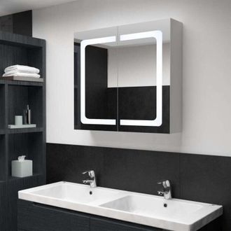 vidaXL Armoire de salle de bain &agrave; miroir led 80x12,2x68 cm Vidaxl
