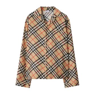 Burberry Femme, Blouses et Chemises, Multicolore, Taille: 36 FR Chemise de pyjama en soie &agrave; carreaux