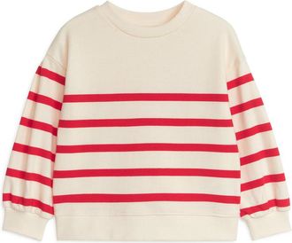 Arket Sweatshirt Mit Puffärmeln -Weiß