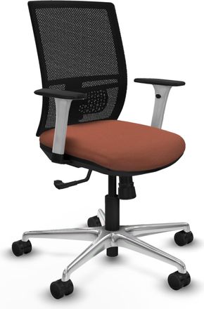 Piqueras y Crespo Jugendstuhl mit wei&szlig;en und schwarzen Armlehnen, h&ouml;henverstellbare Lendenwirbelst&uuml;tze, ausgestattet mit Sincro 4 Positionen und Schneideschaum, Schwarz