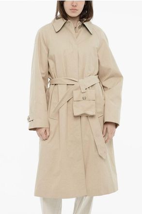 Woolrich Solid Lightweight Cotton Trench Coat size Xl