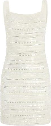 Jenny Packham Gigi Minikleid mit Perlen - Wei&szlig;