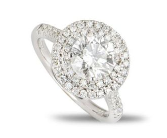 Bespoke White Gold Round Brilliant Cut Diamond Ring