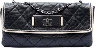 Chanel Pre-owned Sac Bandouli&egrave;re Classique &agrave; Rabat - Femme - Pre-owned - Noir - Taille: ONE Size