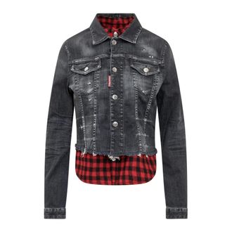 Dsquared2 Karierte Hemdjacke - - Jackets - Damen - Schwarzk - M