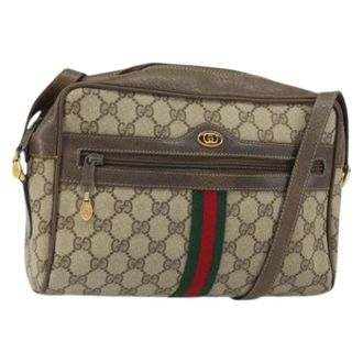 Gucci Sac bandouli&egrave;re en toile Pre-owned - Femme - Pre-owned - Beige - Taille: ONE Size