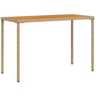 Les Tendances Table de jardin avec dessus en bois dacacia beige 115x54x74