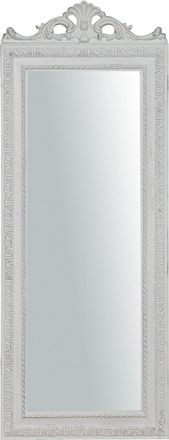 Biscottini International Wandspiegel 35x4x90cm vertikal/horizontal - Spiegel antikiertem weißem Finish - Ganzkörperspiegel weiß - Badspiegel barock