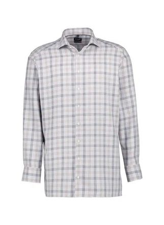 Olymp Herren Hemd grau kariert