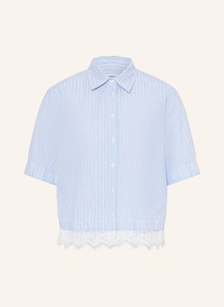 Emily van den Bergh Emily Van Den Bergh Hemdbluse Mit Spitze blau