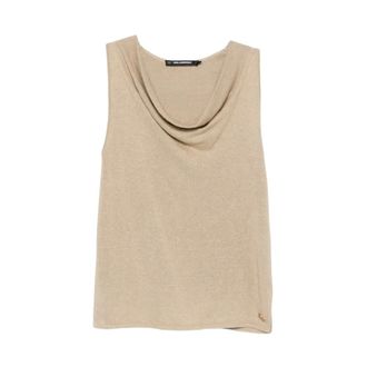 Karl Lagerfeld Femme, Tops, Beige, Taille: 40 FR Hauts sans manches