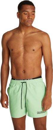 Calvin Klein Herren Badeshorts Medium Double Mittellang, Grün (Pastel Green), XXL