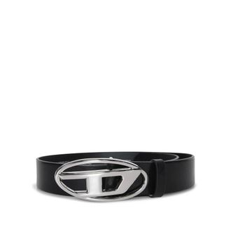 Diesel Schwarzer Lederg&uuml;rtel mit Metallschnalle - - Accessories - Herren - Schwarzk - 90 CM