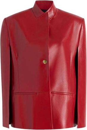 Khaite Femme, Vestes, Rouge, Taille: 36 FR Veste en cuir style cape