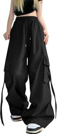 Generic American Hot Girl Pantalon dété polyvalent pour femme - Design ample - Pantalon à jambes larges - Pantalon Hip Hop Streetwear - Pantalon Y2k - Jambe l