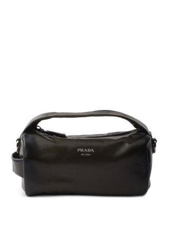 Prada sac port&eacute; &eacute;paule en cuir &agrave; design emboss&eacute; - Vert