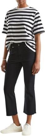 Benetton Pantalon 46qrde010 Jeans, Noir, 30 Femme