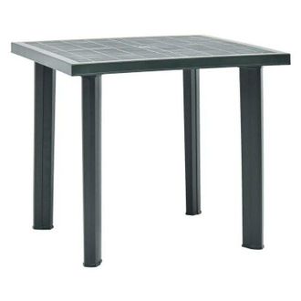 Les Tendances Table de jardin rectangulaire plastique vert Assoa 80cm