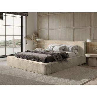 Fun M&ouml;bel Polsterbett Doppelbett modesto 180x200cm in Stoff Lincoln Beige
