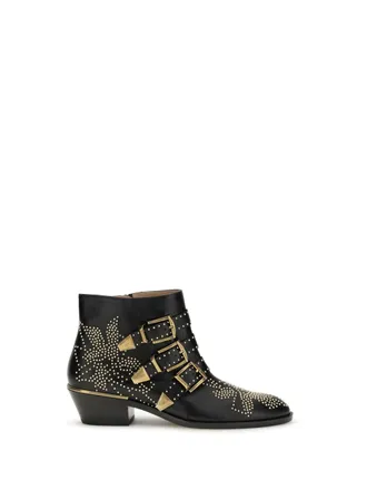 Chlo&eacute; Womens Boots Susan Black-Gold Black/gold