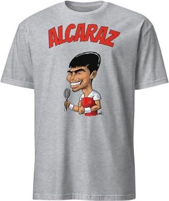 Generic T-shirt Carlos Alcaraz | Sport | Tennis | Padel | Cadeau | Anniversaire | T-shirt Alcaraz | T-shirt Carlos Alcaraz, gris, Taille S