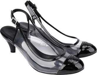 Chanel Hohe Schuhe - Chanel Patent Leather Transparent Pumps (34,5) - Gr. ONE_SIZE - in Bunt - f&uuml;r Damen