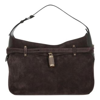 Borbonese Borsa Hobo S - Femme - Sacs - Brun - Taille: ONE Size