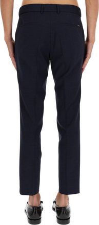 HUGO BOSS Virgin Wool Blend Trousers - Blue