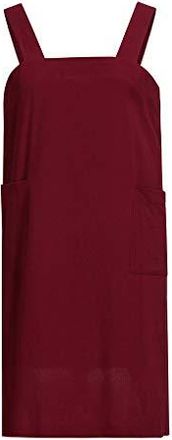 Generic Coton Travail Femmes Tablier croisé Robe de Jardin en Lin Robe Chasuble Femme Robe Coton Longue