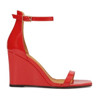 Kazar Lackierte rote Sandalen auf einem Plateauabsatz - - Shoes - Damen - Rot - 38 EU