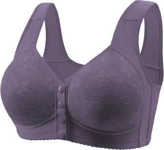 Generic Sous-v&ecirc;tements tendance et d&eacute;contract&eacute;s pour femmes sur le devant pour les personnes &acirc;g&eacute;es, soutien-gorge doux pour la peau et confortable, soutien-go