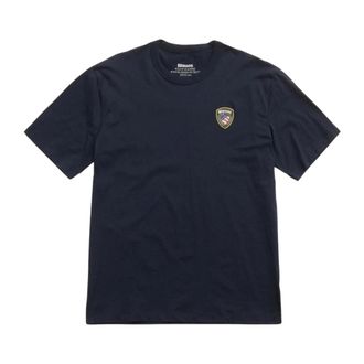 Blauer T-Shirt - - Tops - Herren - Schwarzk - 2XL