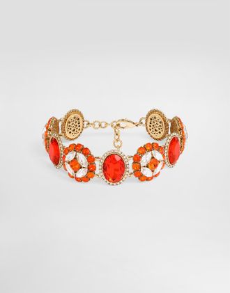 Dolce & Gabbana Choker-halskette Mit Strasssteinen - Frau Bijoux Gold Metall Pz