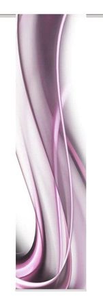 Home Fashion 94148 4er-Set Schiebegardinen ONDA Blickdicht & transparent 245x60 cm, Farbe:Beere