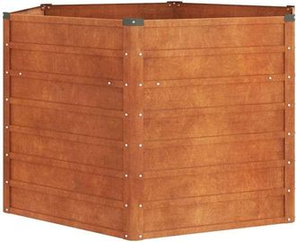 vidaXL Vidaxl - Lit sur&eacute;lev&eacute; de jardin rouill&eacute; 129x129x77 cm acier corten