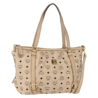 MCM Sac bandouli&egrave;re en plastique Pre-owned - Femme - Pre-owned - Beige - Taille: ONE Size