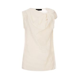 Fabiana Filippi Femme, Blouses et Chemises, Blanc, Taille: 38 FR Tie-neck Top