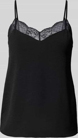 Pieces Relaxed Fit Blusentop mit Spitzenbesatz Modell TIFFANY