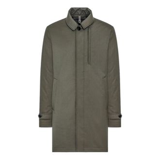 Duno Gr&uuml;ner Wollmantel 3-Lagen Stoff - - Coats - Herren - Gr&uuml;n - 2XL