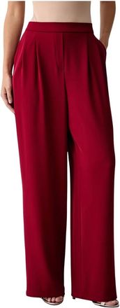 Joseph Ribkoff Pantalon large &agrave; plis devant - Femme - Pantalons - Rouge - Taille: 42 FR