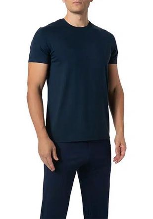 Derek Rose Herren T-Shirt blau Modal unifarben