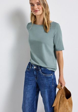 Street One T-Shirt U-Boot Ausschnitt, Basic