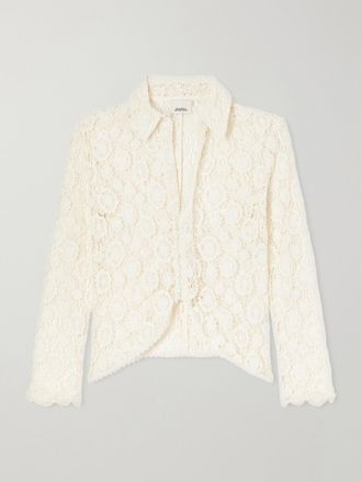 Isabel Marant Chemise En Dentelle De Coton &Agrave; Liens Yana - Blanc