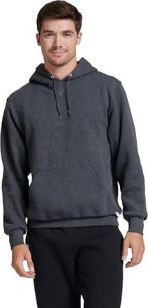Russell Athletic Dri-Power Fleece Hoodies, Moisture Wicking, Cotton Blend, Relaxed Fit, Sizes S-4x Sweat à Capuche Polaire pour Homme, Noir chiné, XL