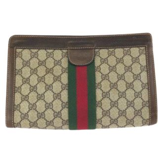 Gucci Sac bandouli&egrave;re Pre-owned en toile GG Supreme et cuir - Homme - Pre-owned - Beige - Taille: ONE Size