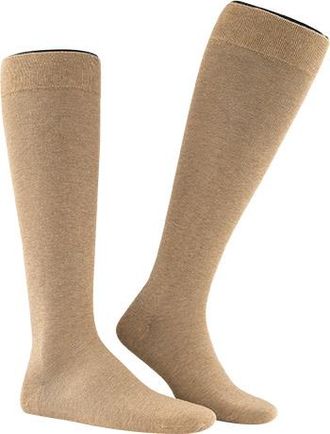 Kunert Herren Kniestr&uuml;mpfe beige Baumwolle unifarben
