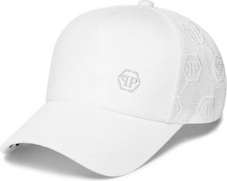Philipp Plein unisex, Accessoires, Blanc, Taille: ONE Size Casquette de baseball Hexagon